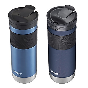 Contigo Stainless Steel Travel Mugs with Splash-Proof Lids (14oz & 20oz) | Keep Drinks Hot up to 7 Hours or Cold up to 18