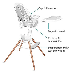 Munchkin® 360° Cloud™ Baby High Chair with Clear Seat and 360° Swivel