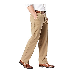 Dockers Men's Classic Fit Workday Smart 360 Flex Pants (Standard and Big & Tall), New British Khaki, 38W x 32L