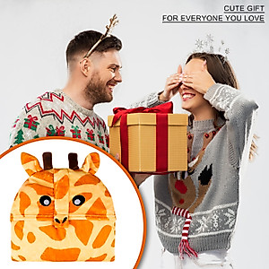 Moyel Giraffe Gifts for Women Funny Giraffe Blanket Hoodie Fluffy Animal Wearable Blanket Hooded Cute Giraffe Gifts for Kids Teen Girls Boys Adults