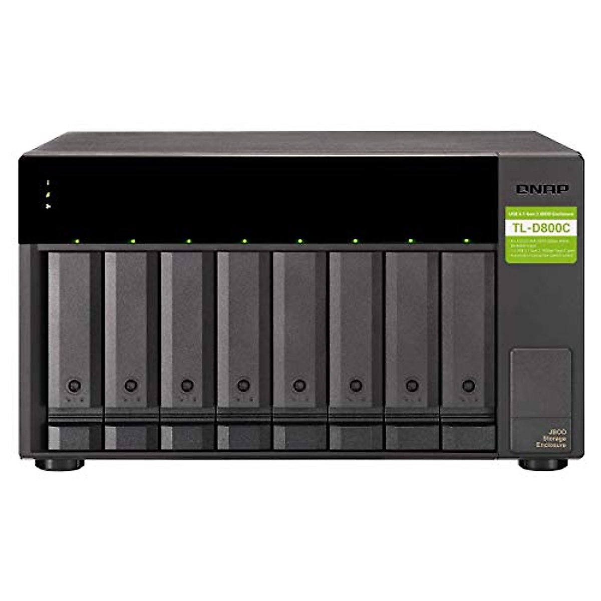 QNAP TL-D800C 8 Bay Desktop JBOD Storage Enclosure with USB 3.2 Gen 2 Type-C Connectivity