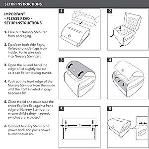 Munchkin® 59S™ UV Sterilizer and Sanitizer Bag - Perfect for Travel or Home Use; Eliminates up to 99% of Germs, Viruses & Bacteria, 21 UV-C LEDs