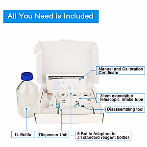 ONiLAB Bottle Top Dispenser with 1L Round Media Storage Bottle(0.5-5ml)