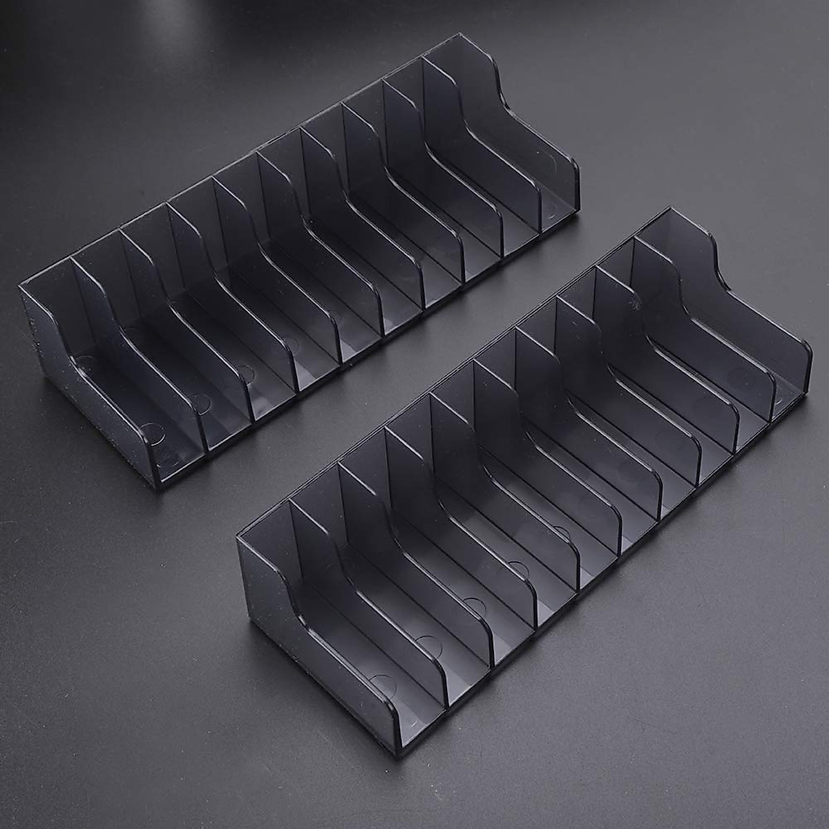 Wuqioei Game Disc Rack, 2 PCS Game Disc Stand with 10 Slot for PS4/SLIM/PRO Game, Large Capacity Game Card Storage Bracket Box Game CD Storage Holder