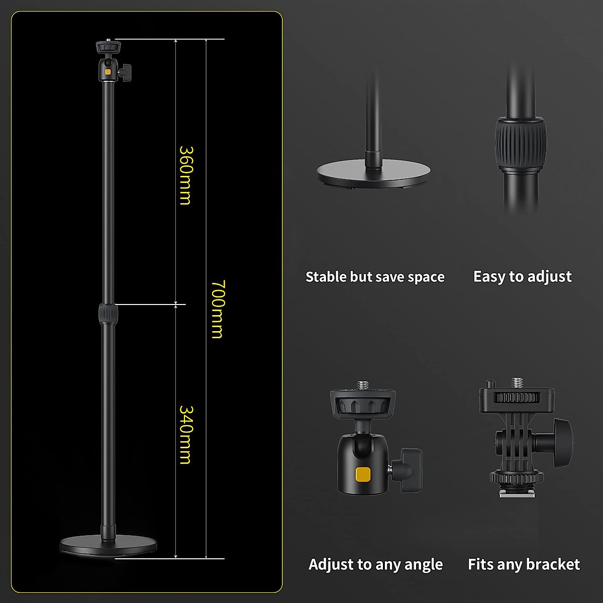 RaLeno Streaming Key Light with RGB, Studio Light with Remote Control and Desk Stand for Live Streaming Video Calls Photography, 1%-100% Brightness 2500-8500k Color Temperature Adjustable Soft Light