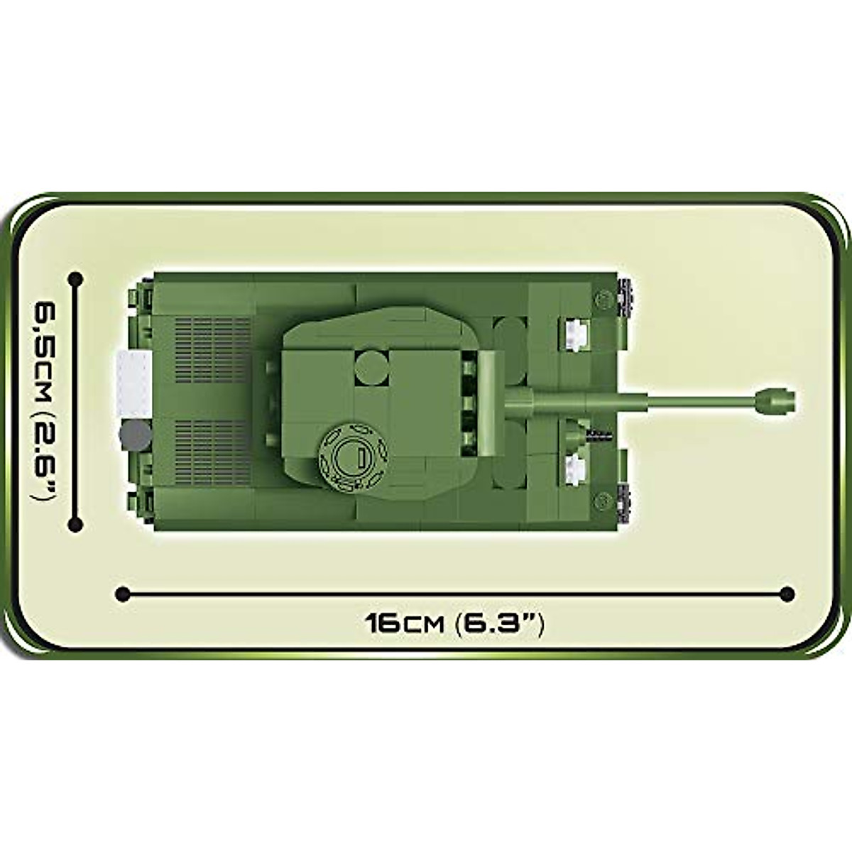 COBI Historical Collection M4A3E8 Sherman (Easy Eight) Tank, Army Green,316 pcs