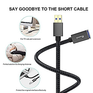 Ruaeoda USB 3.0 Extension Cable 20 Ft, USB 3.0 Type A Male to Female Long USB Extension Cable SuperSpeed 22 AWG Braid USB to USB Cable