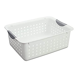 Sterilite 16248006 Medium Ultra Plastic Storage Organizer Basket White (54 Pack)