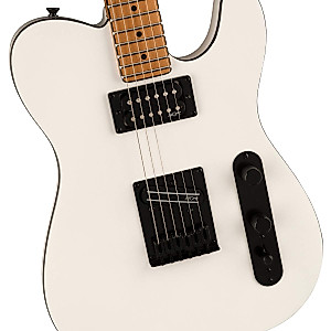 Squier Contemporary RH Telecaster Electric Guitar, with 2-Year Warranty, Pearl White, Roasted Maple Fingerboard, None Pickguard