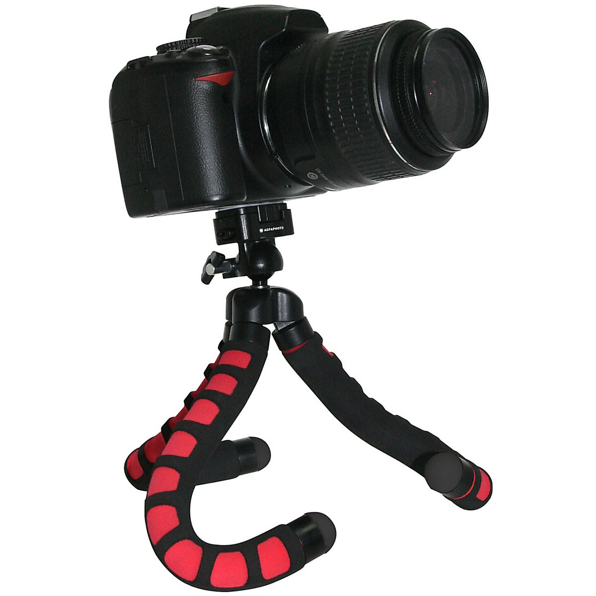 AGFA 12-Inch, Flexible Tripod with Foam Grips - Red APTP12R