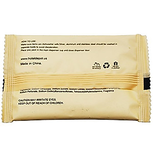 TRAVELWELL Individually Wrapped Powder Dish Detergent,1.5 Ounce per Bag,100 Bags per Case Dishwasher Rinse Aid Hotel Toiletries Amenities Powder Dish Soap