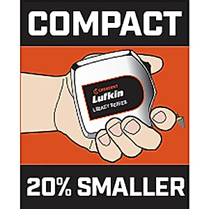 Crescent Lufkin 1/2 x 12' Chrome Case Yellow Clad Tape Measure - L912-02