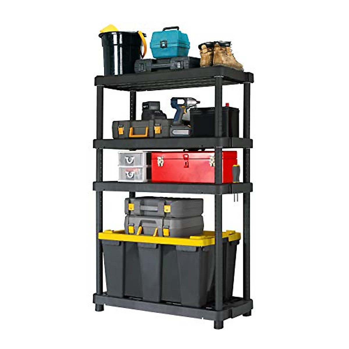 Gracious Living Heavy Duty Adjustable Ventilated Storage Shelving Unit, 4 Shelf