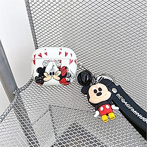 Cute AirPod 3nd Generation Case, AirPod 3 Personalise Custom, Airpod 3 Case Cover with Keychain/Lanyard, Protective Hard Case Cover Skin for Women Girls Airpod 3 Case [Front LED Visible] (Mickey)