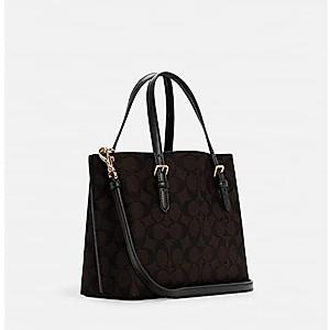 COACH Women's Mollie Tote 25, Brown Black, Medium