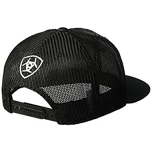 ARIAT Men's Aztec Black Flat Bill Cap, One Size