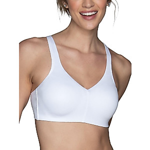 Vanity Fair womens Wireless Beyond Comfort With Breathable Cups (S-3xl) Bra, Convertible Straps - White, X-Large US