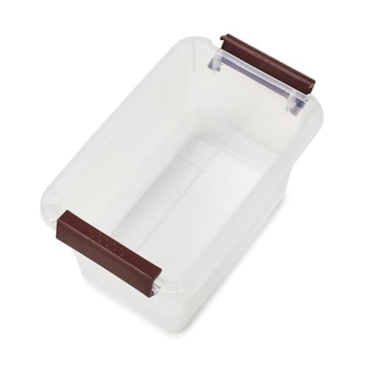 EZOWare 5 Quart Stackable Storage Bin Container with Lid, Set of 6 Clear Lidded Plastic Tote Organiser Box with Top Handle - 10 x 6.5 x 5.5 inch