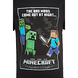 Minecraft Boys Creeper & Characters 3 Pack T-Shirt SetBlack/Gray Heather/Blue8