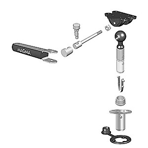 MAGMA Products T10-327, Mount, Flush Deck Socket w/Adjustable Levelock, Locking, (SD) Grill / (SM) Table, One Size