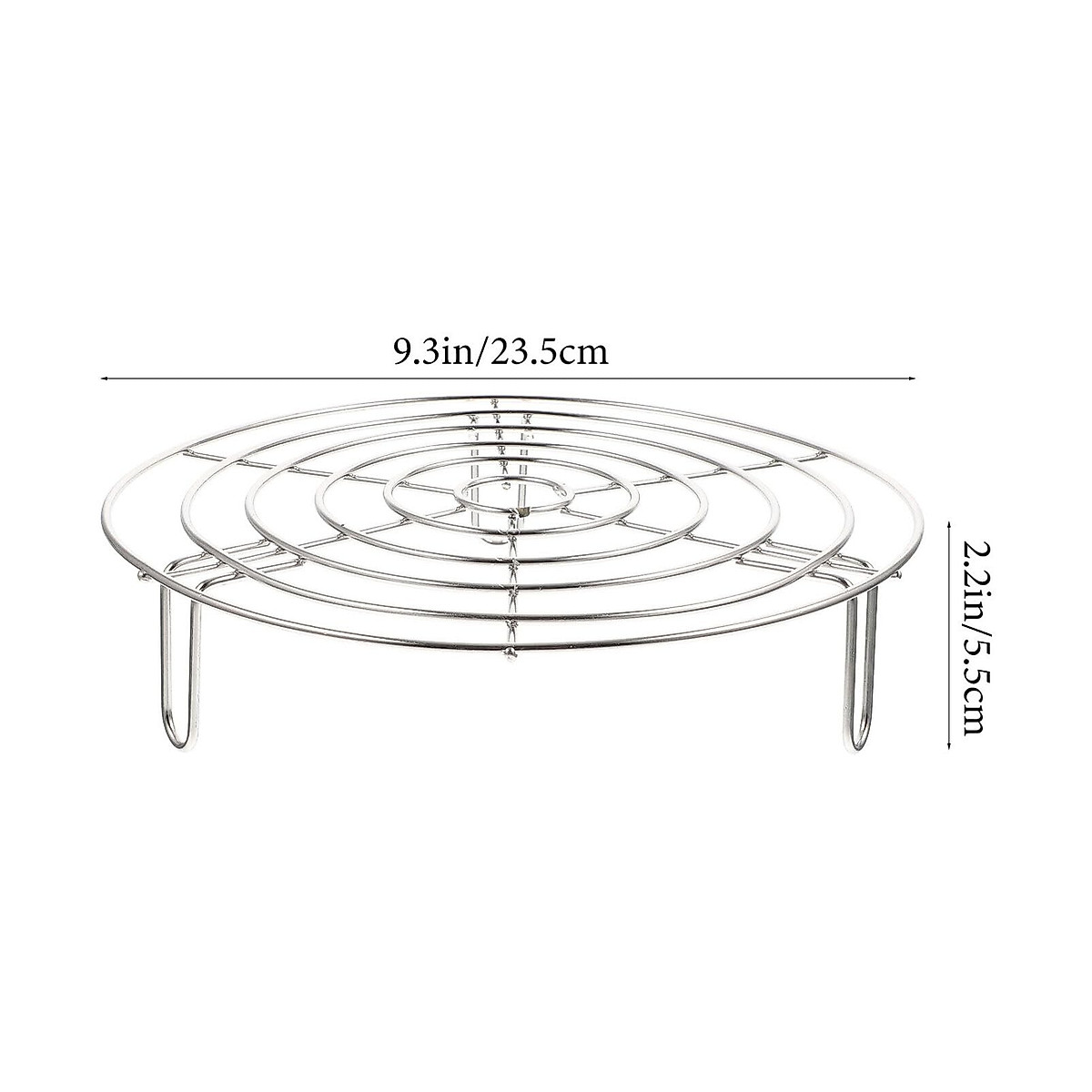 Stainless Steel Steamer Rack for Pots, Round Cooling Rack 9.2 in (diameter)*2.2 in (height), Steam Rack for Steam Fryer Stockpot Pressure Cooker