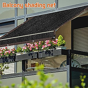 QCGGOW 70% Sunblock Shade Cloth, 10FTx20FT UV Sun Mesh - Black Bulk Resistant Net for Garden, Plant, Greenhouse, Cover, Balcony