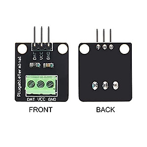 AITRIP 5Pack 2pcs DS18B20 Temperature Sensor Module Kit with Waterproof Stainless Steel Probe for Raspberry Pi