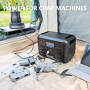 ALLWEI LiFePO4 Solar Generator 1200W(Peak 2400W) with 1 * 200W Solar Panel, Fast Charge in 1.5Hrs, 1008Wh Portable Power Station, 4* AC Outlet, UPS Mode, Outdoor Generator for RV Camping Emergency