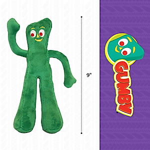 Multipet Gumby Plush Filled Dog Toy, Green, 9 inch (Pack of 1)