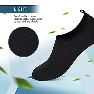 BowenBo Water Sports Barefoot Women's Men's Outdoor Beach Swimming Aqua Socks Quick-Dry Boating Fishing Diving Surfing Exercise (38-39,Black)