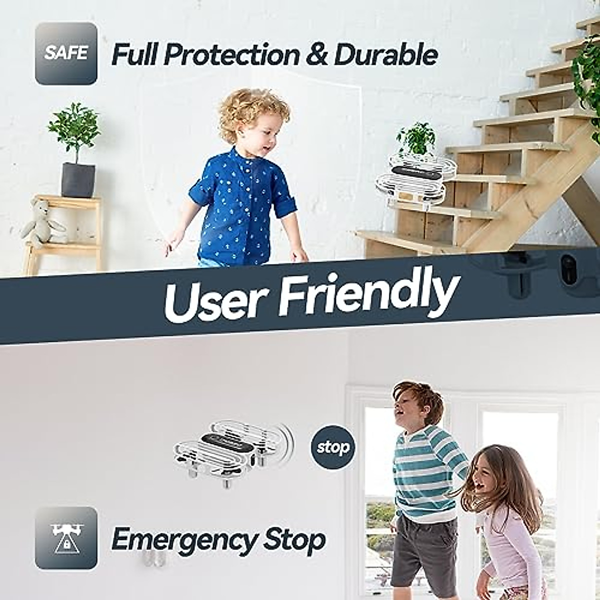 DEERC D11 Drone for Kids, Kids Drone with Circle Fly, 3D Flips, 3 Speeds, and 2 Rechargeable Batteries for 16 mins, Gifts Toys for Boys and Girls