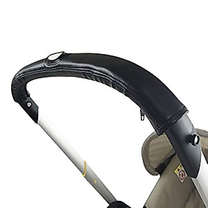 Gogolotom Classic Luxury PU Leather Handle Cover for Doona Stroller & Car Seat, Dust-proof, Water-repellent, Black