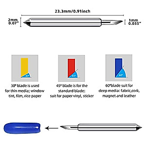 60PCS Replacement Blades for Cricut Cut Blades Explore Air 2/Air 3/Maker 3/ for Explore Cricut Cutting Replacement Blades Compatible with Cricut 10 30° Fine Point 40 45° Standard 10 60° Deep Point