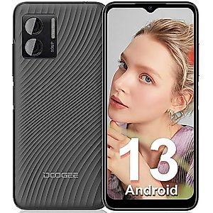 DOOGEE N50 Cell Phone, 2023 Android 13 15GB+128GB Smartphone, 6.52" HD+ Android Phone, 4200mAh, 50MP Camera, Dual 4G Unlocked Phones, OTG, T-Mobile