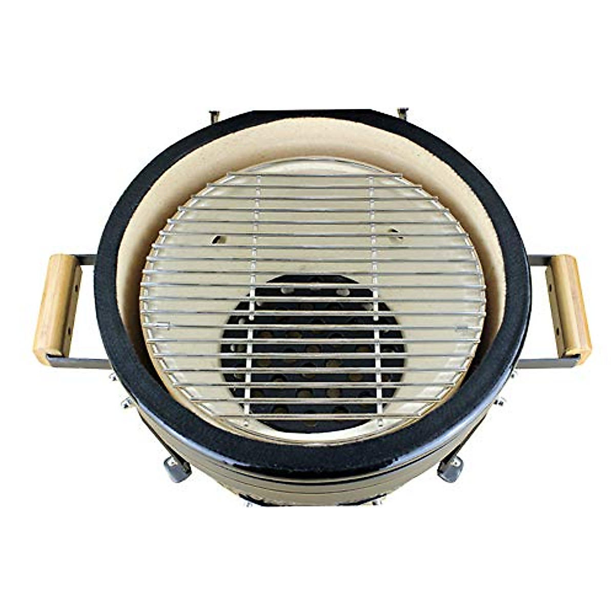 RJMOLU Ceramic BBQ Charcoal Kamado Grill Smoker, Roaster and Grill, Portable Tabletop BBQ Grillfor Picnic Garden Terrace Camping Travel