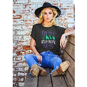 Beware of Hitch Hiking Ghost Shirt Women Funny Halloween Shirt Haunted Shirt Ghost T-Shirt Short Sleeve Shirt Gray