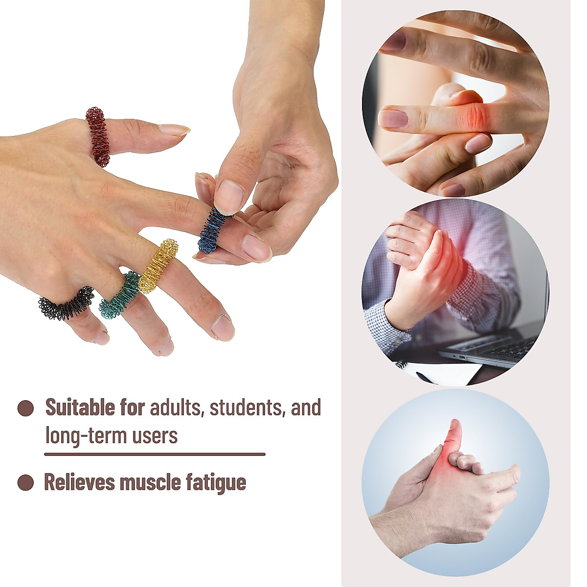 Mr. Pen- Spiky Sensory Rings, 10 Pack, Stress Relief Fidget Sensory Toys, Fidget Rings, Fidget Ring for Anxiety, Stress Relief Rings, Massager for Fidget ADHD Autism, Silent Stress Reducer Ring