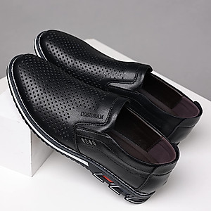 COSIDRAM Mens Casual Shoes Slip on Loafers Lightweight Comfort Business Dress Shoes for Male Blue 11