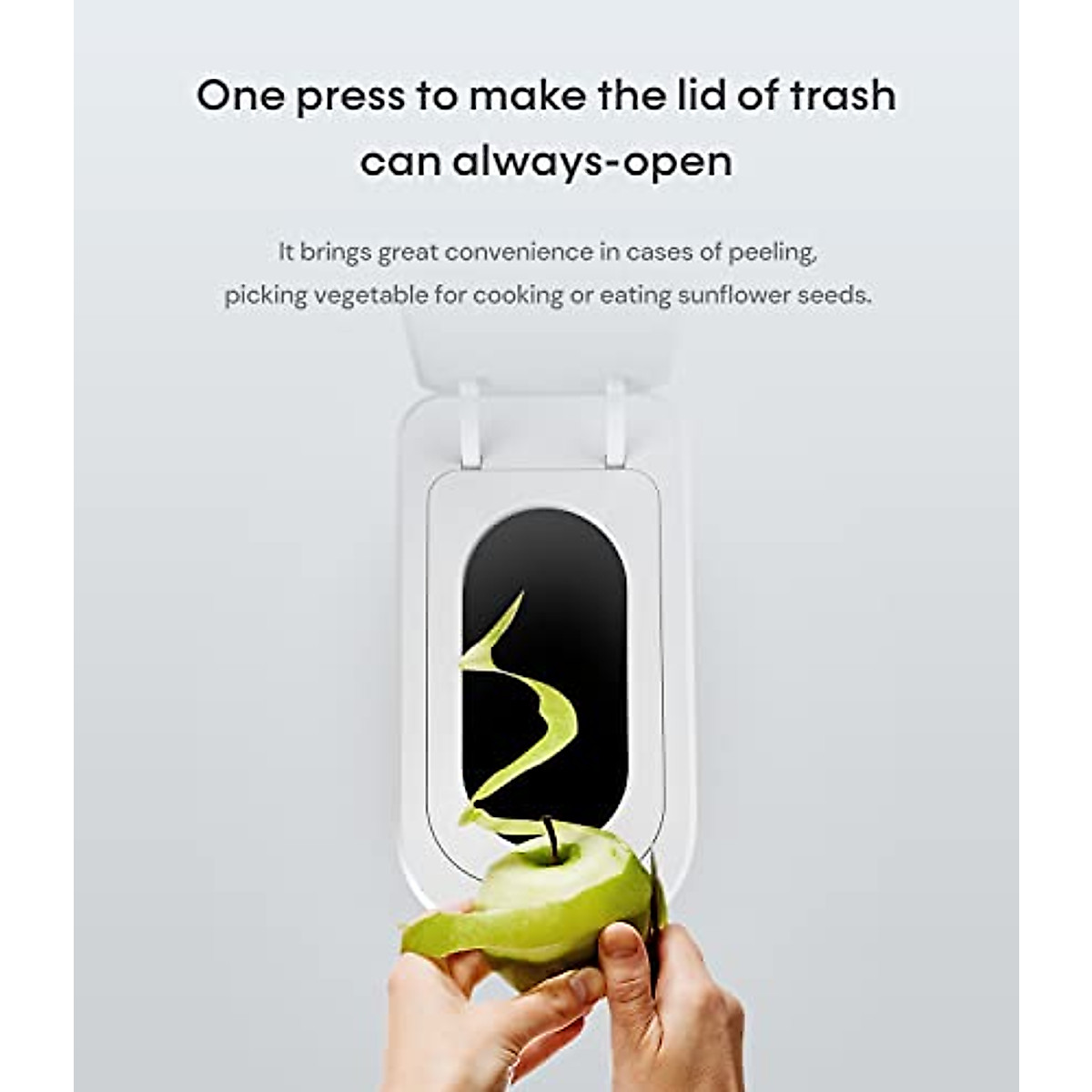 TOWNEW T3 Slim 3.4-Gallon Smart Trash Can with Automatic Open Lid | Diaper Pail | Self-Sealing | Self-Changing| Rechargeable, White, Small