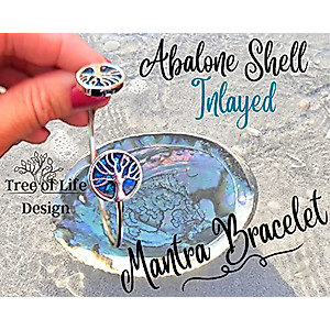 Spiritual Décor Gifts Set - Carved Tree of Life Wooden Box & Bracelet, 3 Flower Sage Sticks & More! Ritual Supplies Storage Set, Cleansing, Smudging, Tarot Card Holder (Tree of Life Spiritual Set)