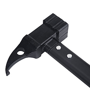 Outdoor Hiking Camping Multi-Function Tent Hammer Stake Remove Mallet, Outdoor Portable Framing Hammer with High Strength Head Rubber Handle, Multi-Function Lanyard Nail & Stake Puller Tent Hammer