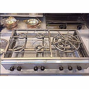 4 Small and 1 Big Burner Combo Set Kunafa Konafa Kanafeh Kunafah Kunefe Stove for Cooking Quarry 4 Small Plates and 1 Big Plate Included Works with Propane Gas (LPG)