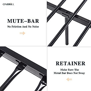 ONBRILL Twin Over Full Metal Bunk Bed with Stairs, Full-Length Guardrails Space Saving/No Box Spring/Noiseless/Black