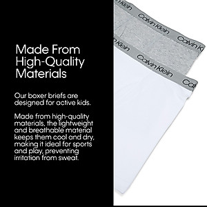 Calvin Klein Boys' Underwear 4 Pack Boxer Brief Value Pack, Black White Basics, Large