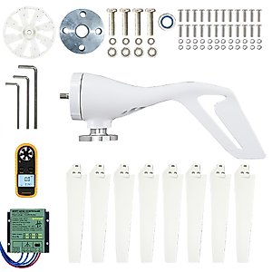 Smaraad 600W 12V Wind Turbine Generator, Wind Generator Kit with Charge Controller, Wind Power Generator for Marine, RV, Home, Windmill Generator Suit for Hybrid Solar Wind System
