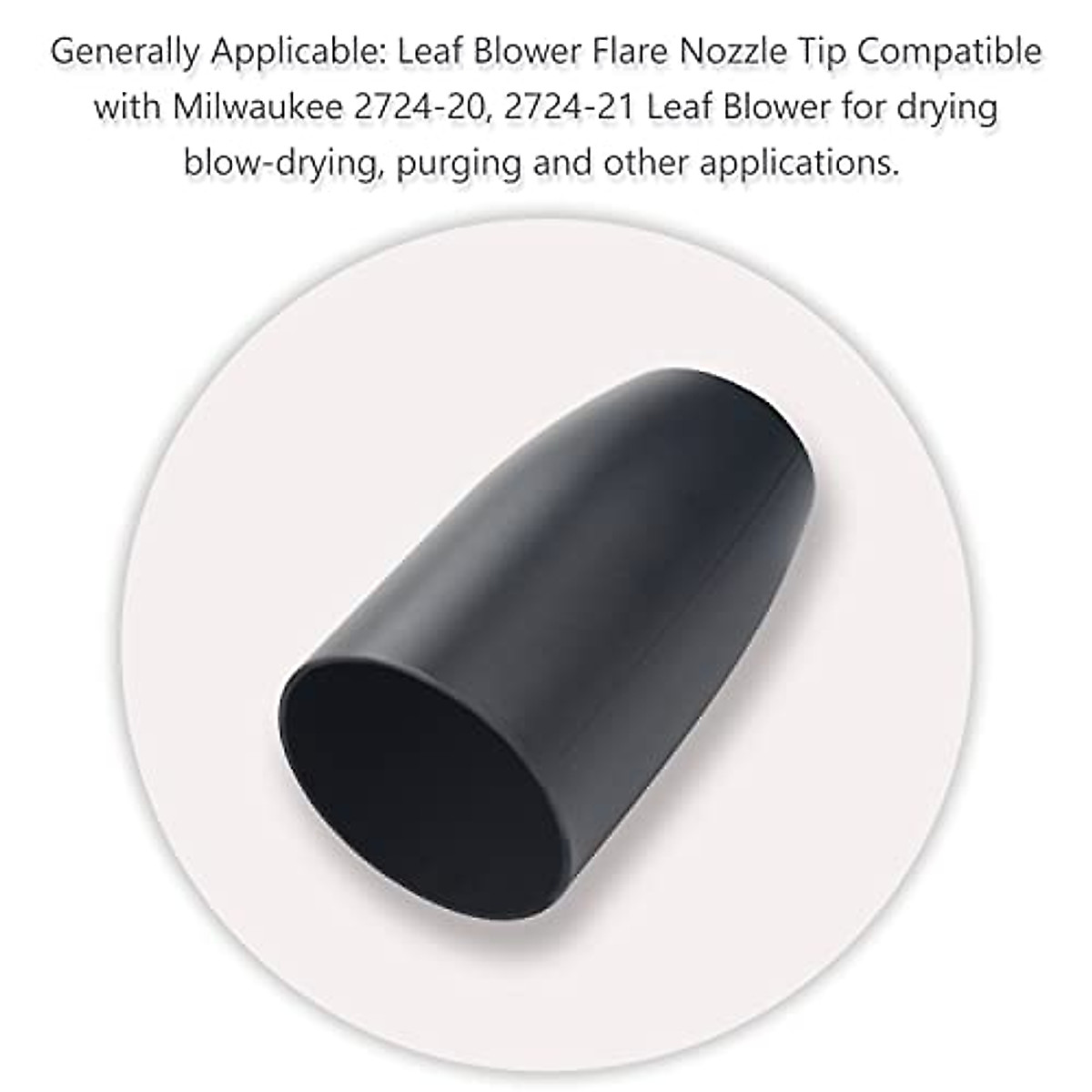 KitchenKipper Blower Flat Spread Nozzle for Milwaukee M18 2724-20 & 2724-21 Fuel Leaf Blower, Work for Drying, Blow-Drying -Leaf Blower Flat Nozzle Tip (Black)