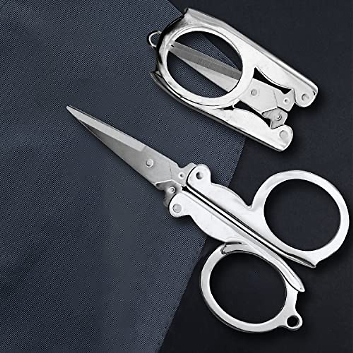 Folding Scissors Travel Scissors Pocket Scissors Small Foldable Scissors Perfect For Family Travel Craft Camping Outdoor (4)