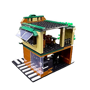 General Jim's Modular City Building Blocks Coffee Shop Set – 283 Pieces | 2-Story Café Playset | Compatible with Major Brick Brands | Coffeemaker, Restaurant Seating, Menu Board & Walk-Up Window