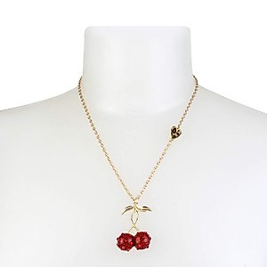 Betsey Johnson Cherry Pendant Necklace