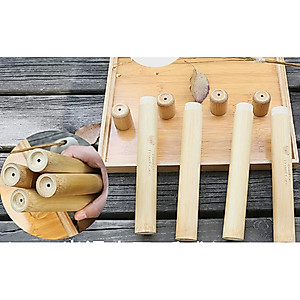 YJYdada Portable Natural Bamboo Toothbrush Case Tube for Travel Eco Friendly Hand Made (Brown)